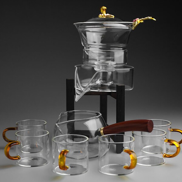 Glass Semi Automatic Tea Set - Etsy