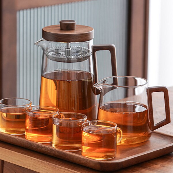 Glass Tea Set - Etsy