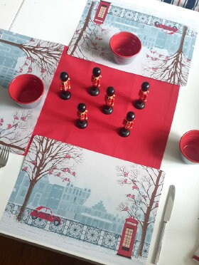 London Design Table Placemats Placemats Set of 2, 4, 6 Washable Dining ...
