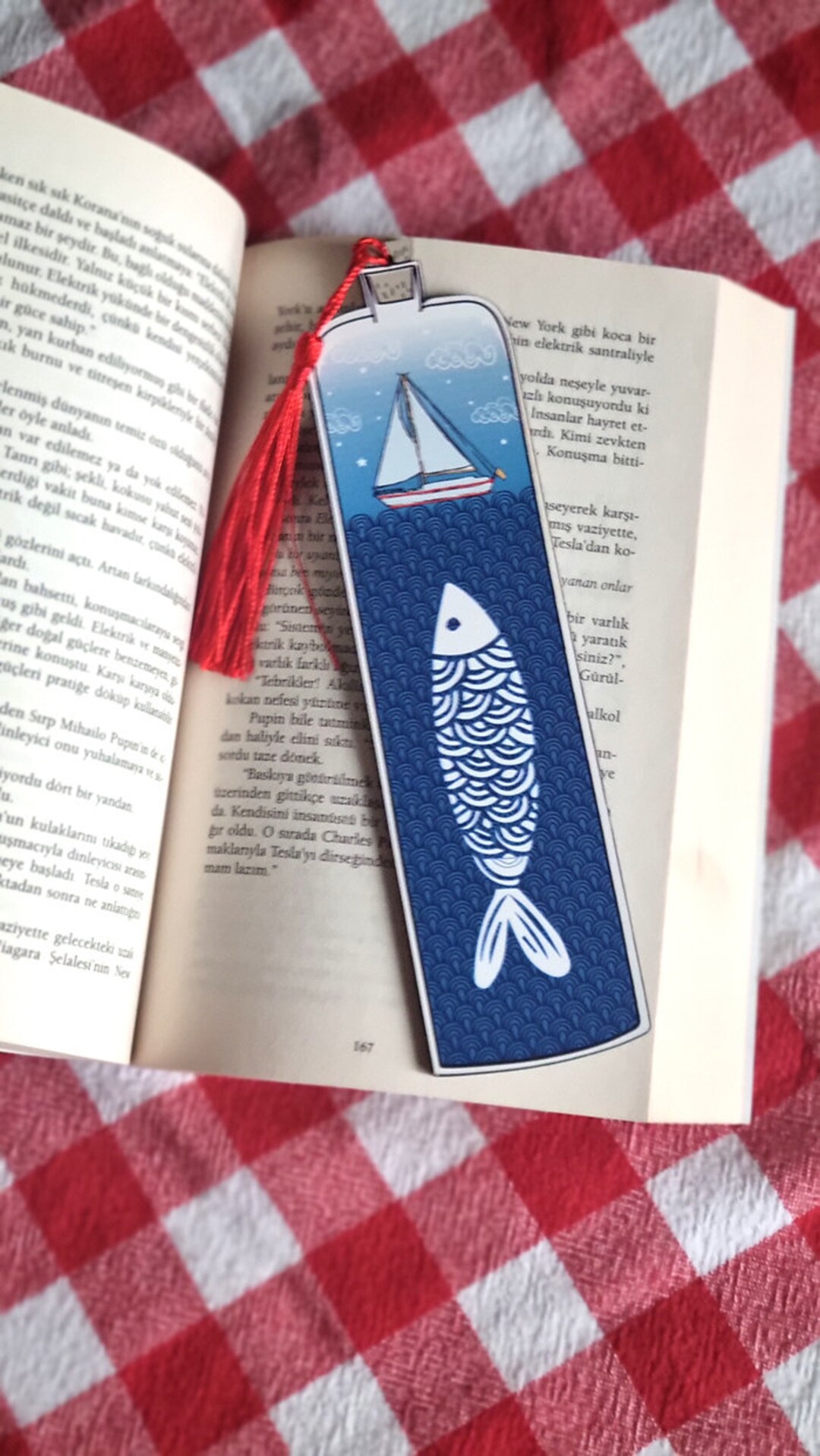 Fish Bookmark, Wooden Bookmark, Bookmark, Fish Bookmark - Etsy