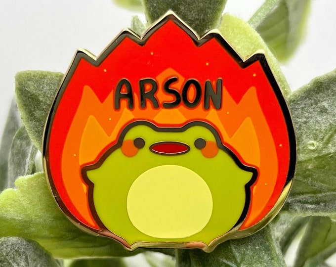 Arson Frog Hard Enamel Pin Etsy
