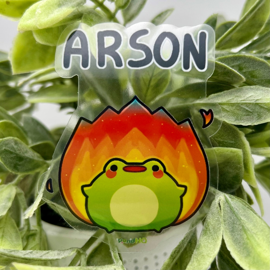 Clear Arson Frog Sticker - Etsy Canada