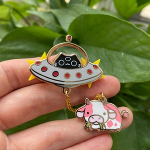 Alien Cat Hard Enamel Pin - Etsy