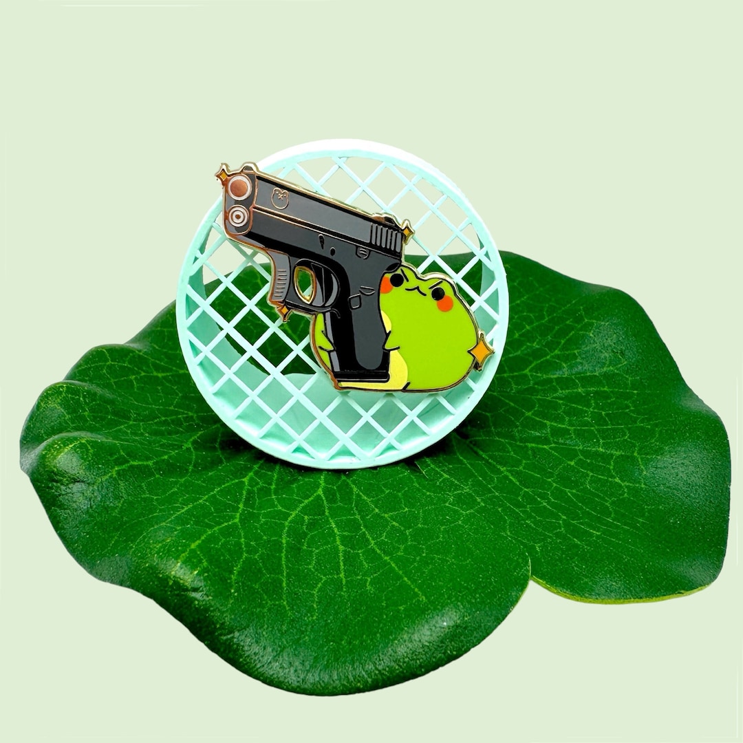 Gun Frog Hard Enamel Pin - Etsy