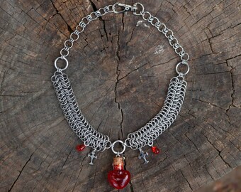 Stainless Steel Chainmail Choker - Etsy