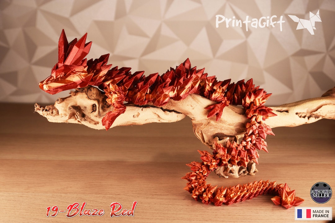 Personalized Blaze Red 3D Crystal Dragon Unique Birthday Gift Designer ...