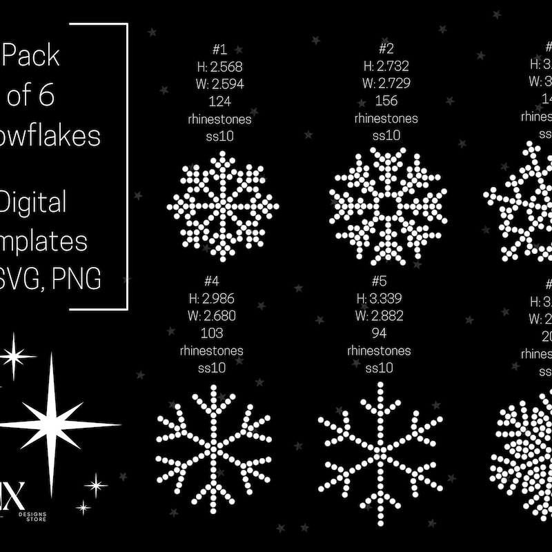 Rhinestone Snowflake - Etsy