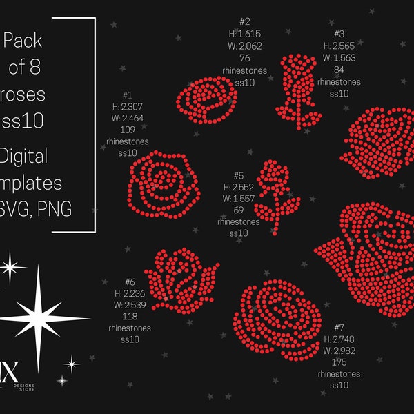 Rhinestone Template - Etsy