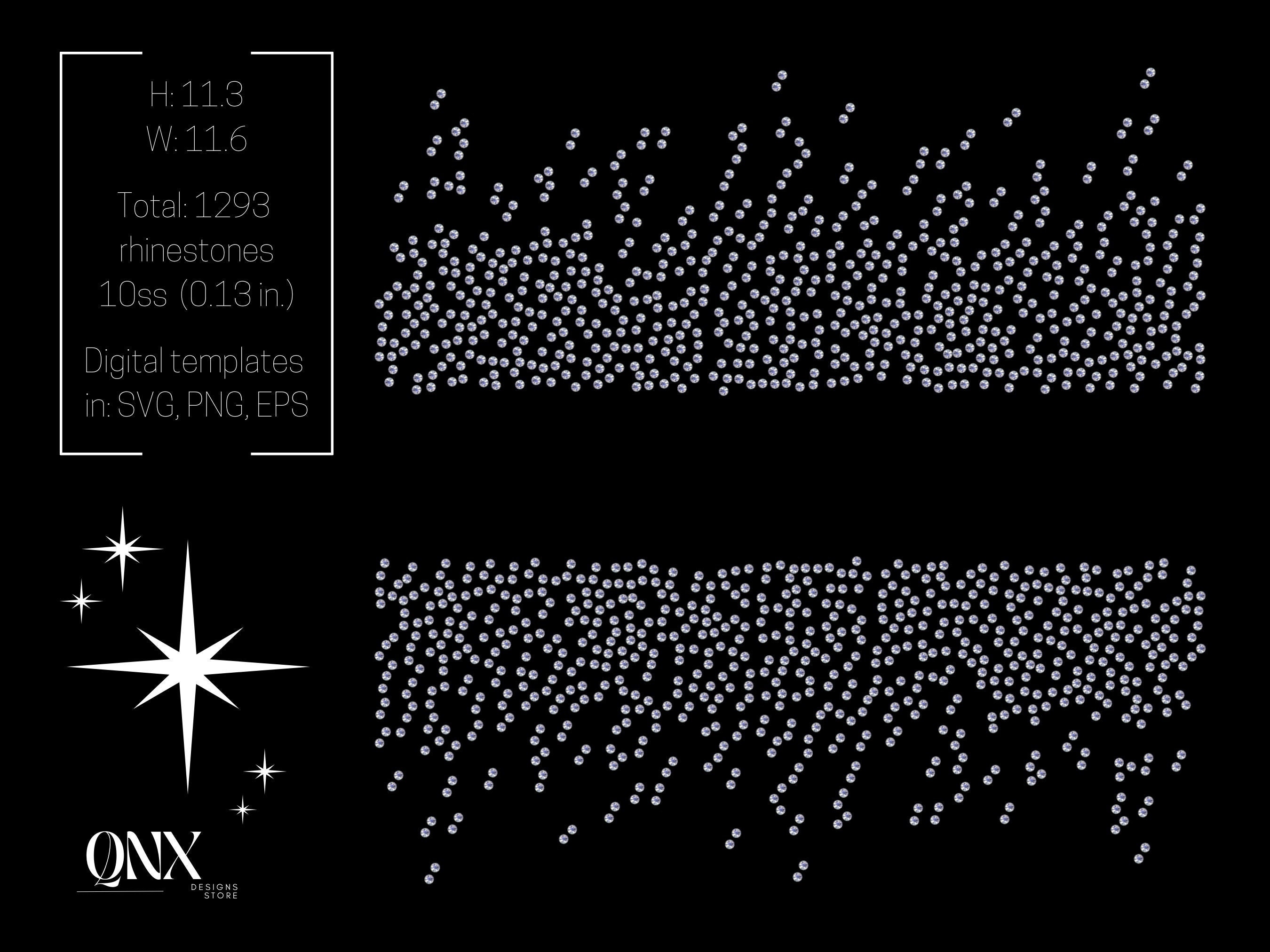 Rhinestone Spray Effect Pattern Svg Ss10 Blank Line - Etsy