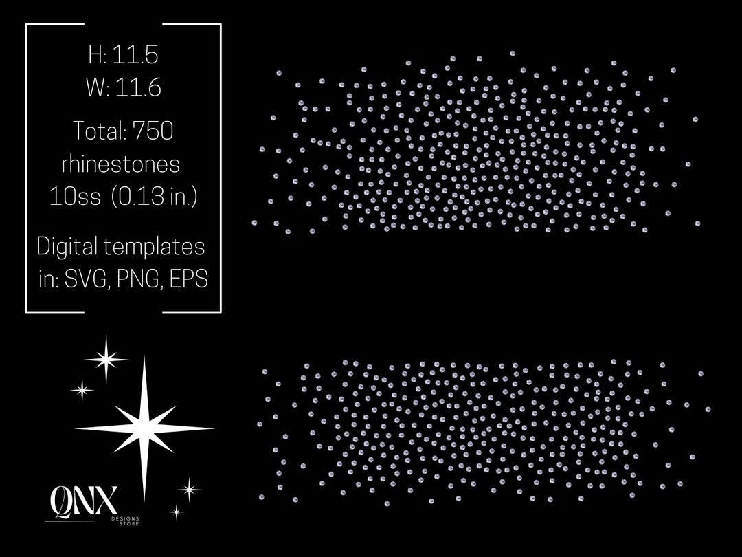 Rhinestone Scatter Template | Scatter Pattern | Rhinestone Template Svg ...