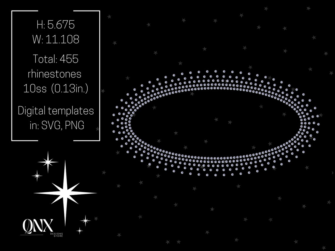 Rhinestone Scatter Frame Svg Ss10 Rhinestones Scatter - Etsy