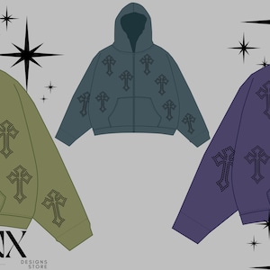 Y2K Rhinestone Cross Template | Cross Design | Bundle | Rhinestone Y2K ...