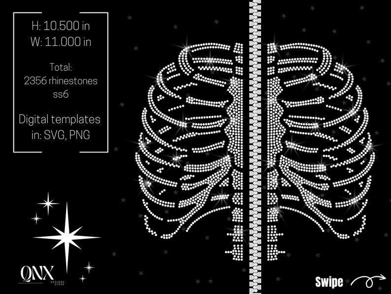 Rhinestone Y2K Ribs Bundle - Digital Design | Year 2000 Style ...