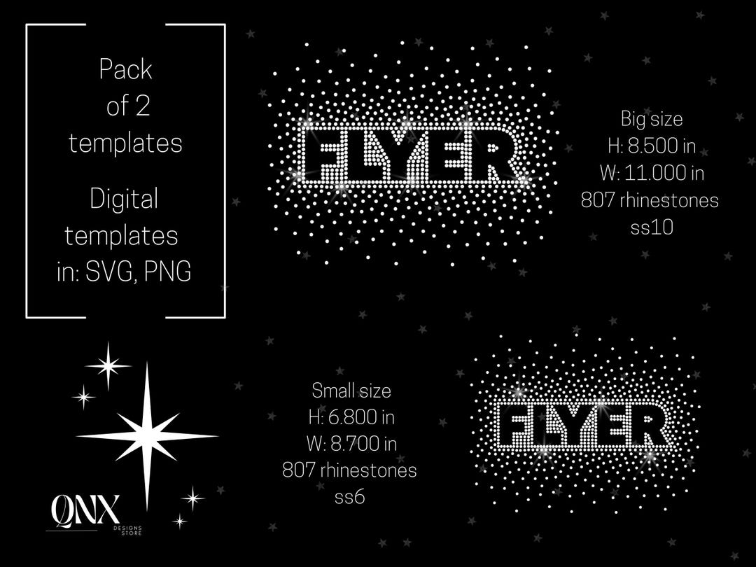 Flyer Template Rhinestone Template Digital Download, Cheer Flyer Design ...