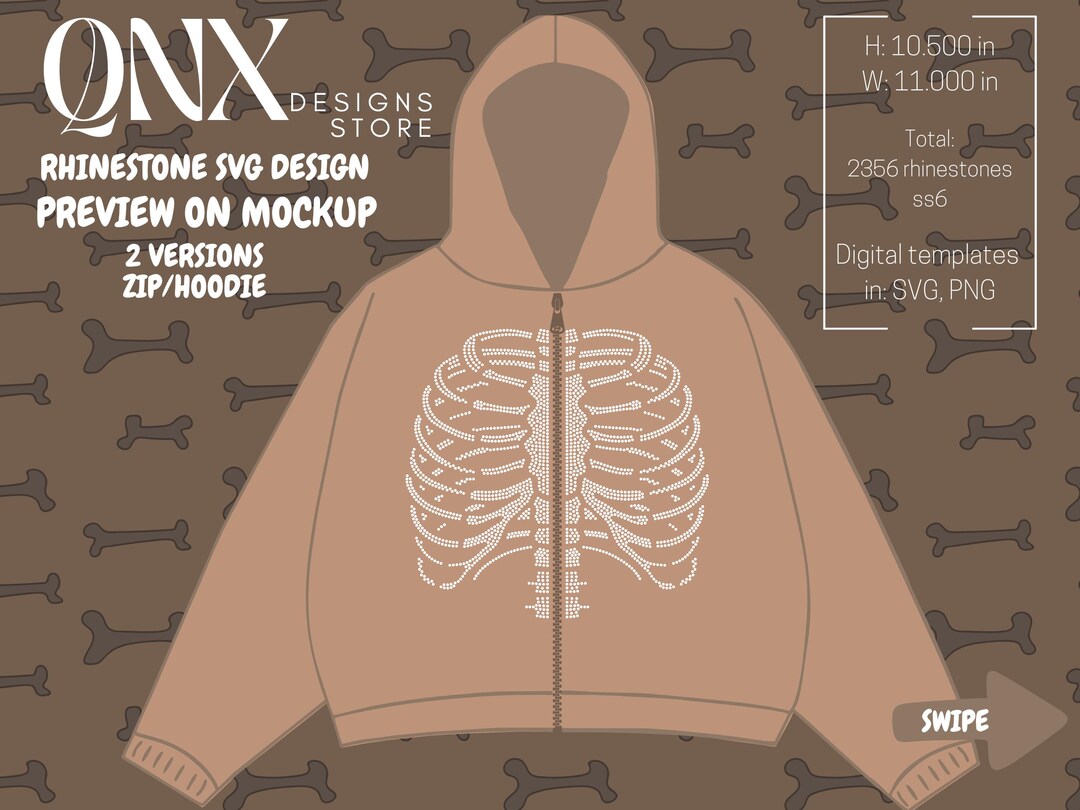 Rhinestone Y2K Ribs Bundle - Digital Design | Year 2000 Style ...