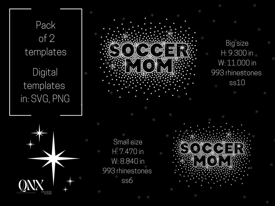 Soccer Mom Rhinestone Template Digital Download, Soccer Cheer Design ...