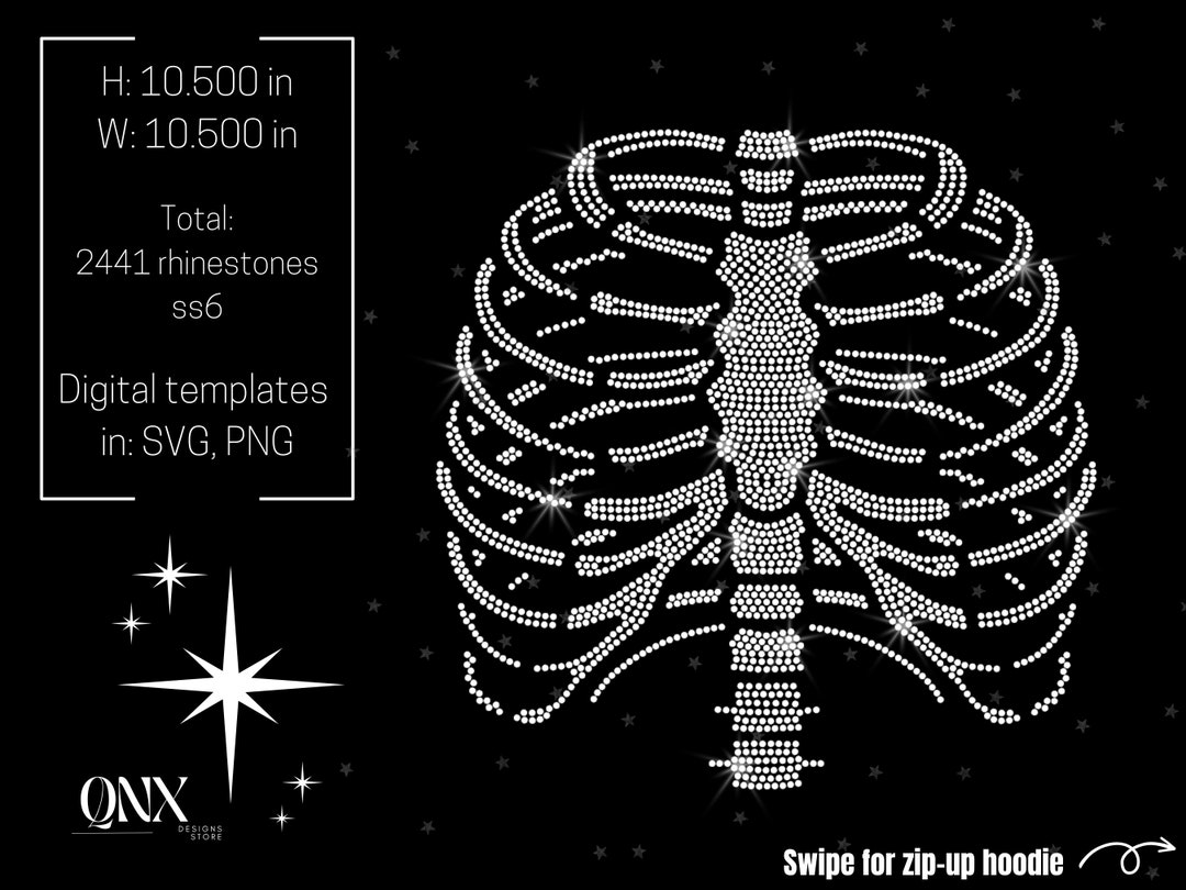 Rhinestone Y2K Ribs Bundle Digital Design - Etsy