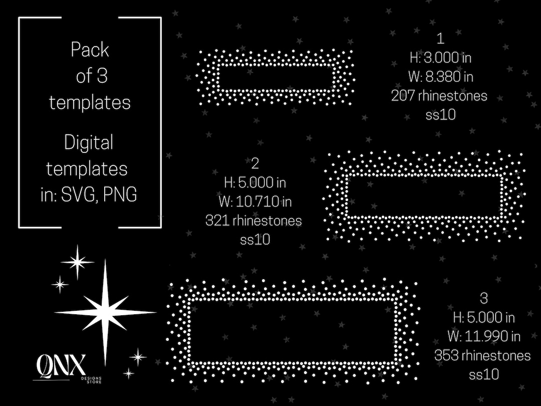 Rhinestone Spray Effect Pattern Svg | Ss10 | Blank Rhinestones ...