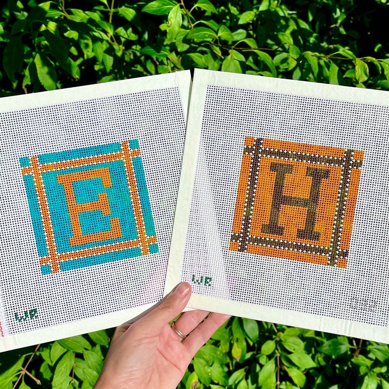 Monogram Needlepoint - Etsy