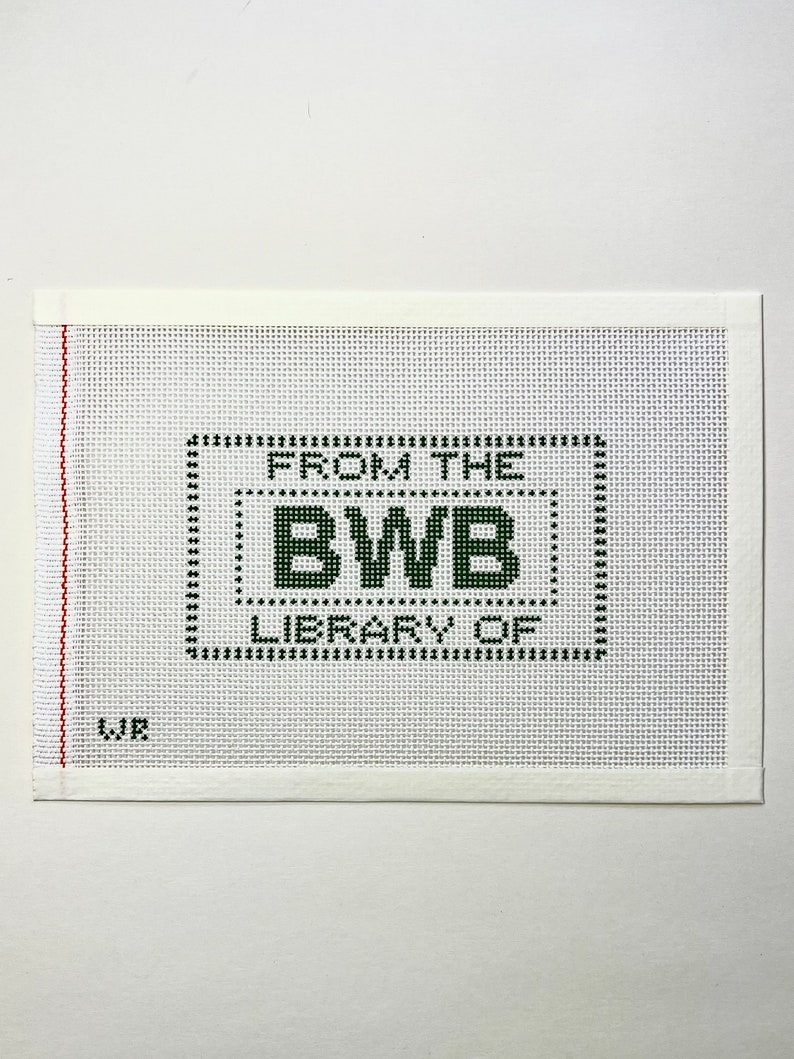 From the Library of Personalized Hand Painted Needlepoint Canvas - Etsy