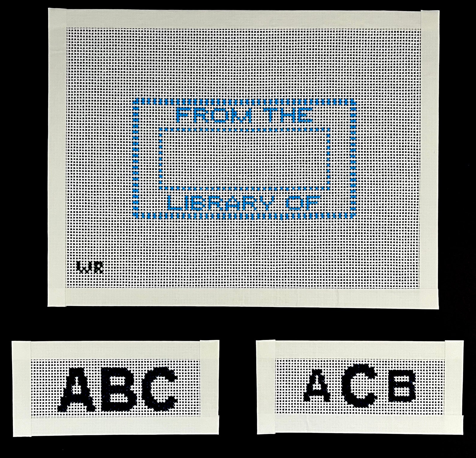 From the Library of Personalized Hand Painted Needlepoint Canvas - Etsy