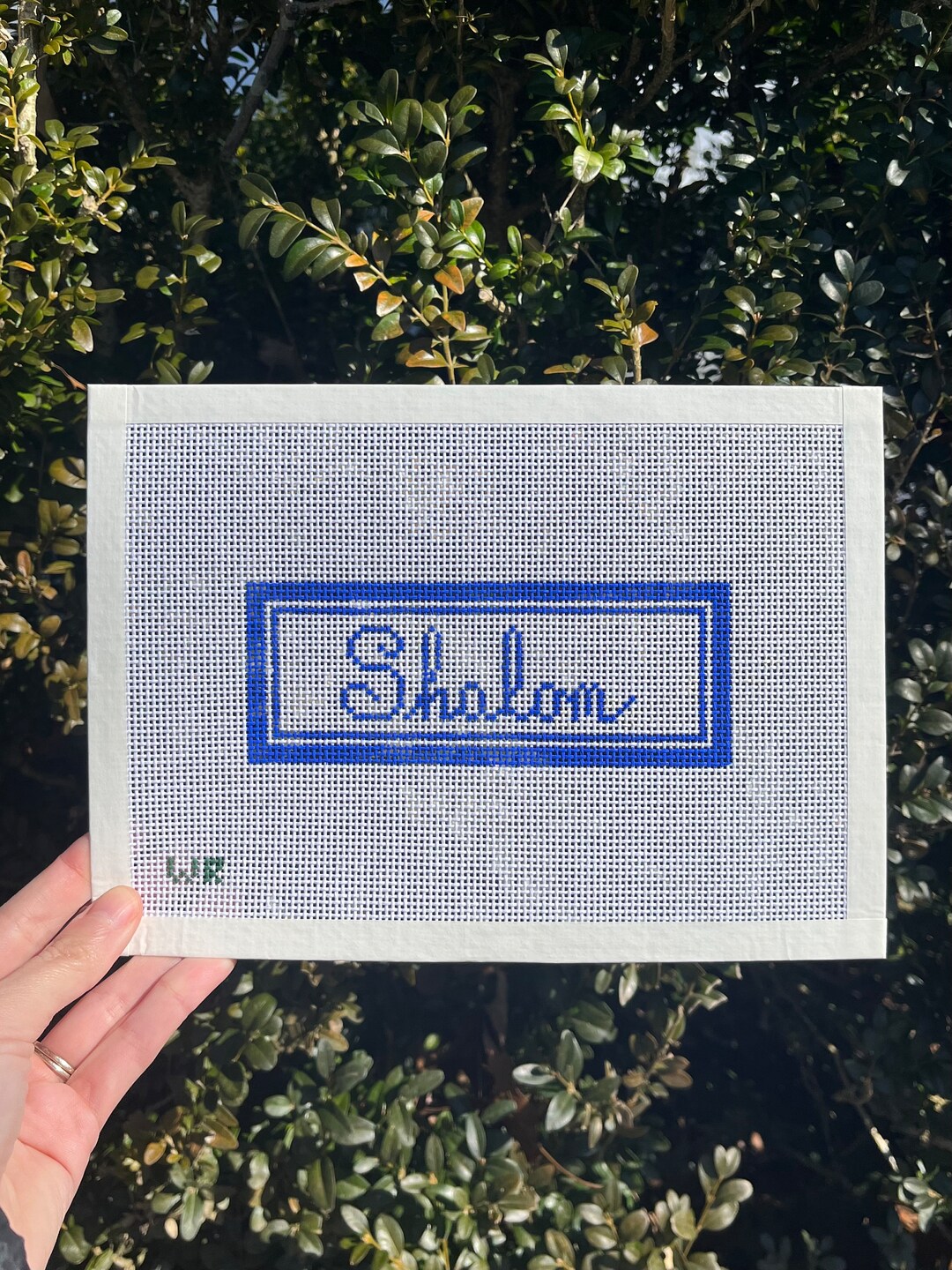 Hebrew Shalom Worldwide Welcome Hand Painted Needlepoint Canvas - Etsy