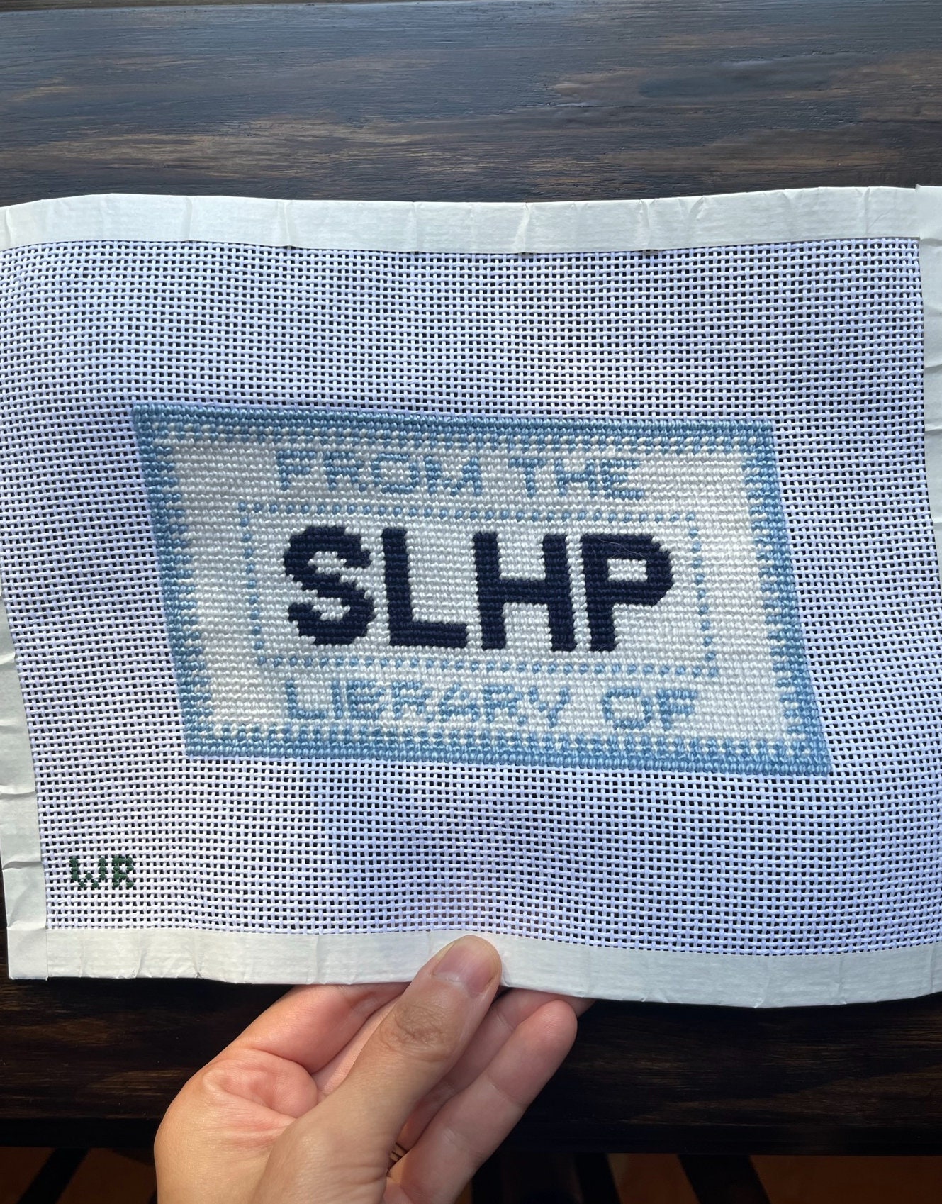 From the Library of Personalized Hand Painted Needlepoint Canvas - Etsy