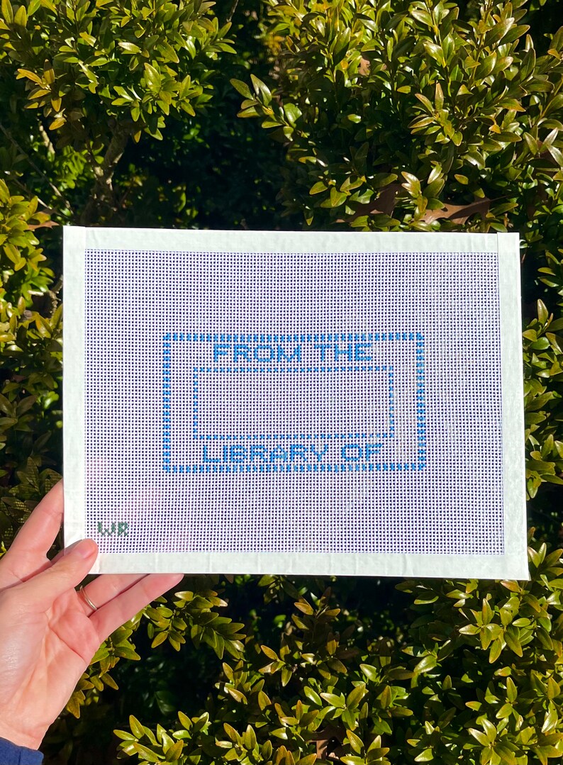 From the Library of Personalized Hand Painted Needlepoint Canvas - Etsy