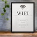 Guest Wifi Sign, Editable and Printable Airbnb Host Sign, Airbnb ...
