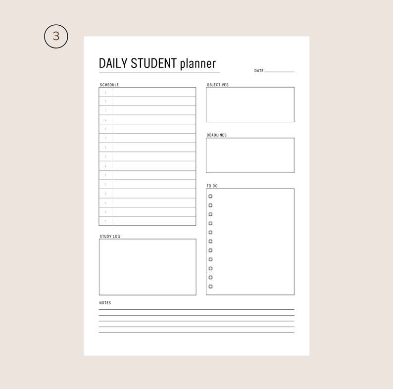 Student Academic Planner Set University Printable Planner - Etsy