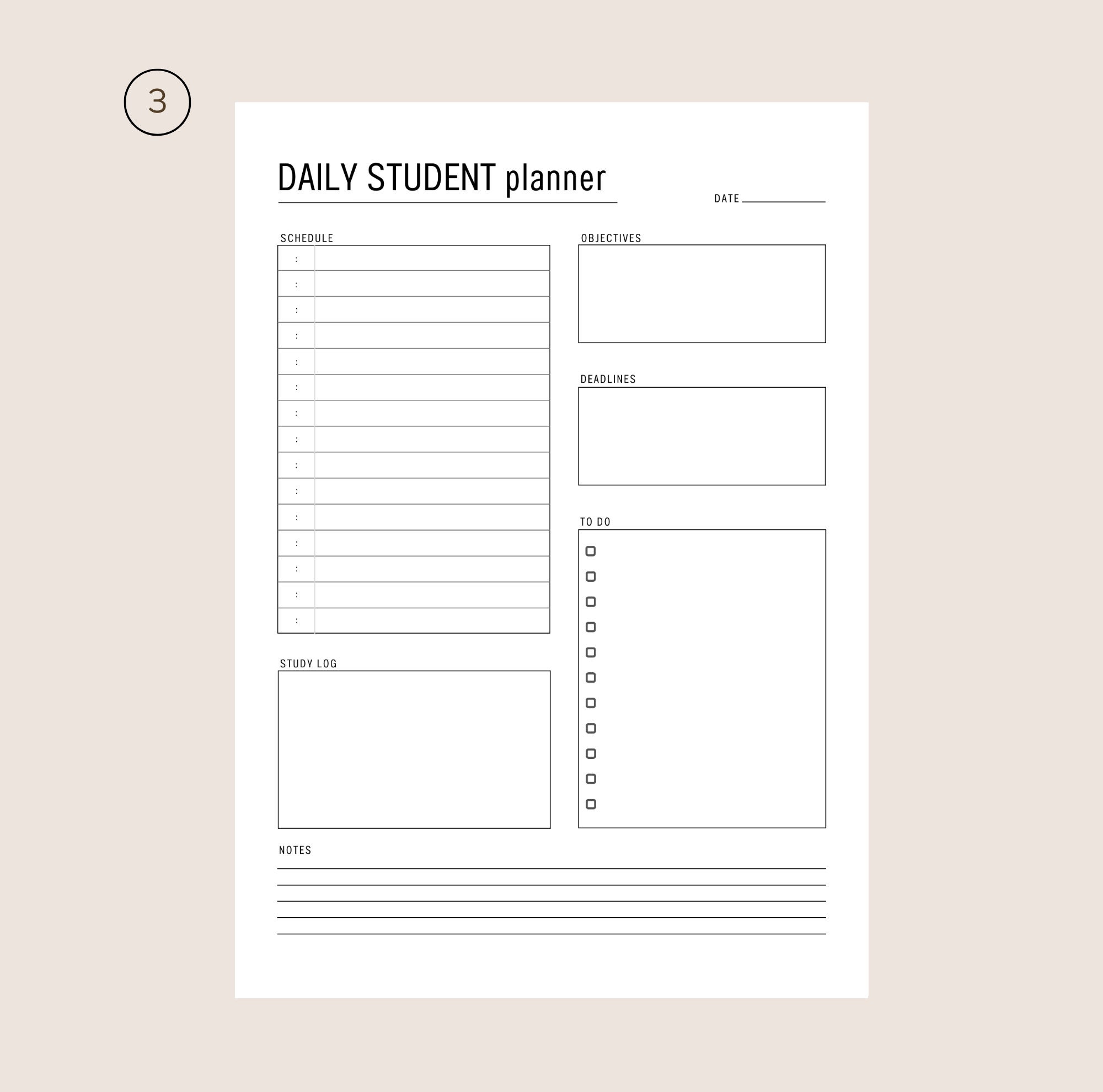 Student Academic Planner Set University Printable Planner - Etsy