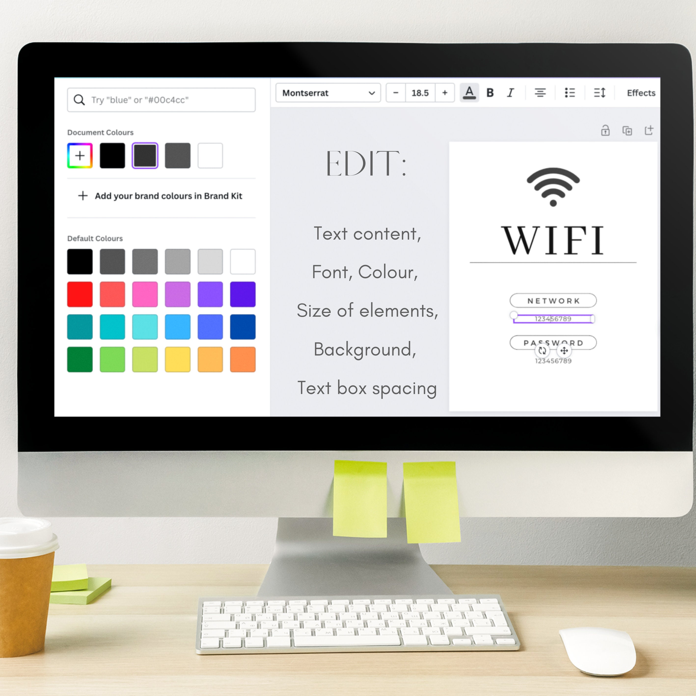 Guest Wifi Sign, Editable and Printable Airbnb Host Sign, Airbnb ...