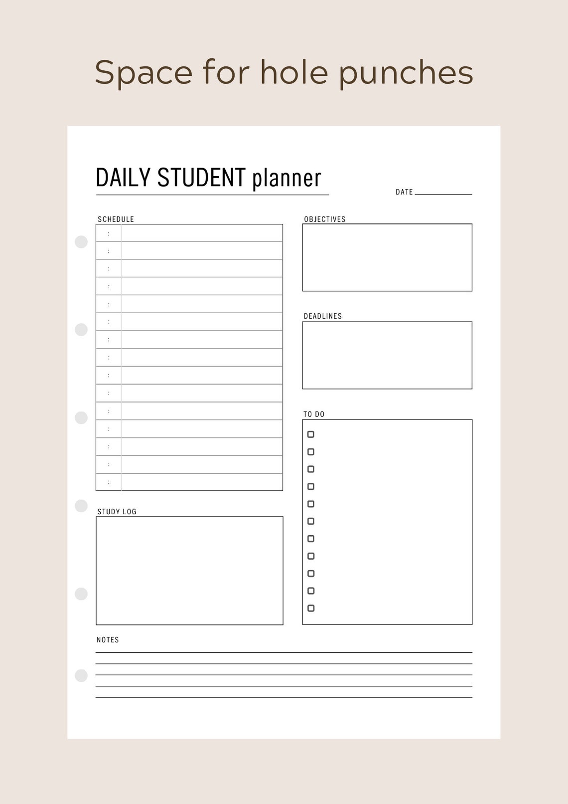 Daily Student Planner Daily Planner for Students Student Academic ...