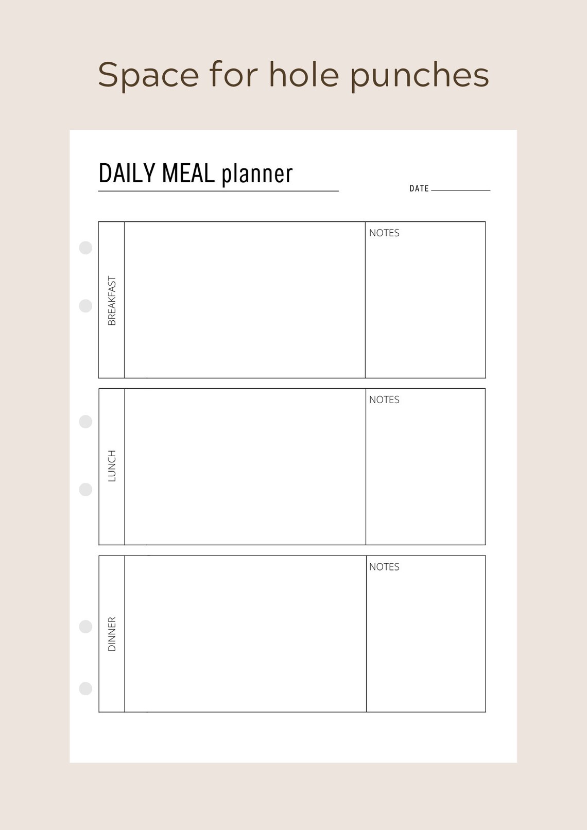 Daily Meal Planner PDF A4 & A5 Digital Download - Etsy