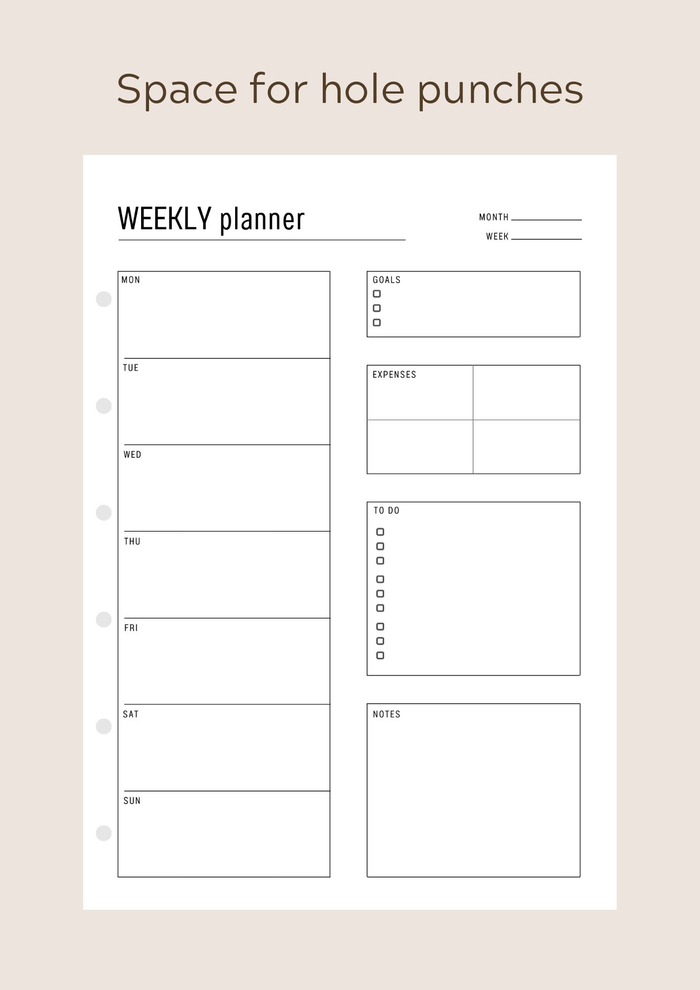 Weekly Planner Digital Download Printable Productivity Planner Weekly ...