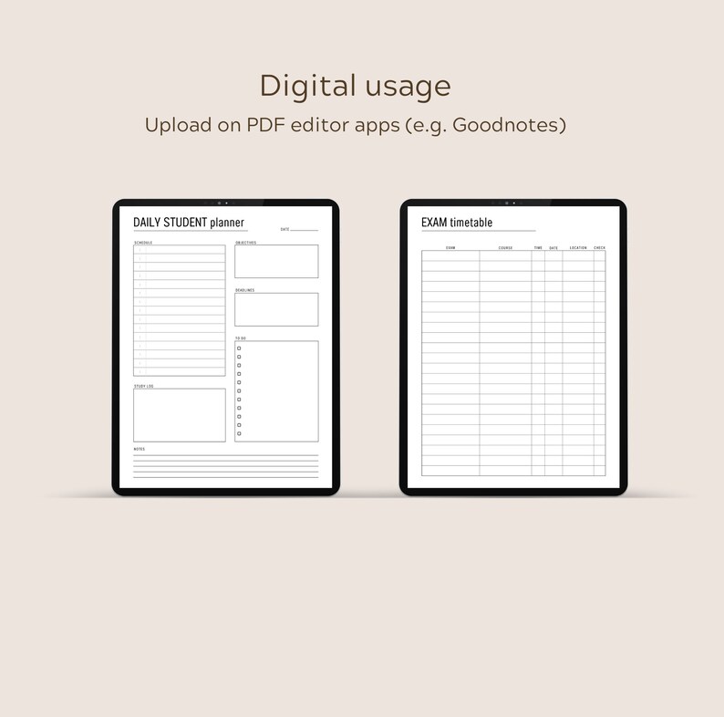 Student Academic Planner Set University Printable Planner - Etsy