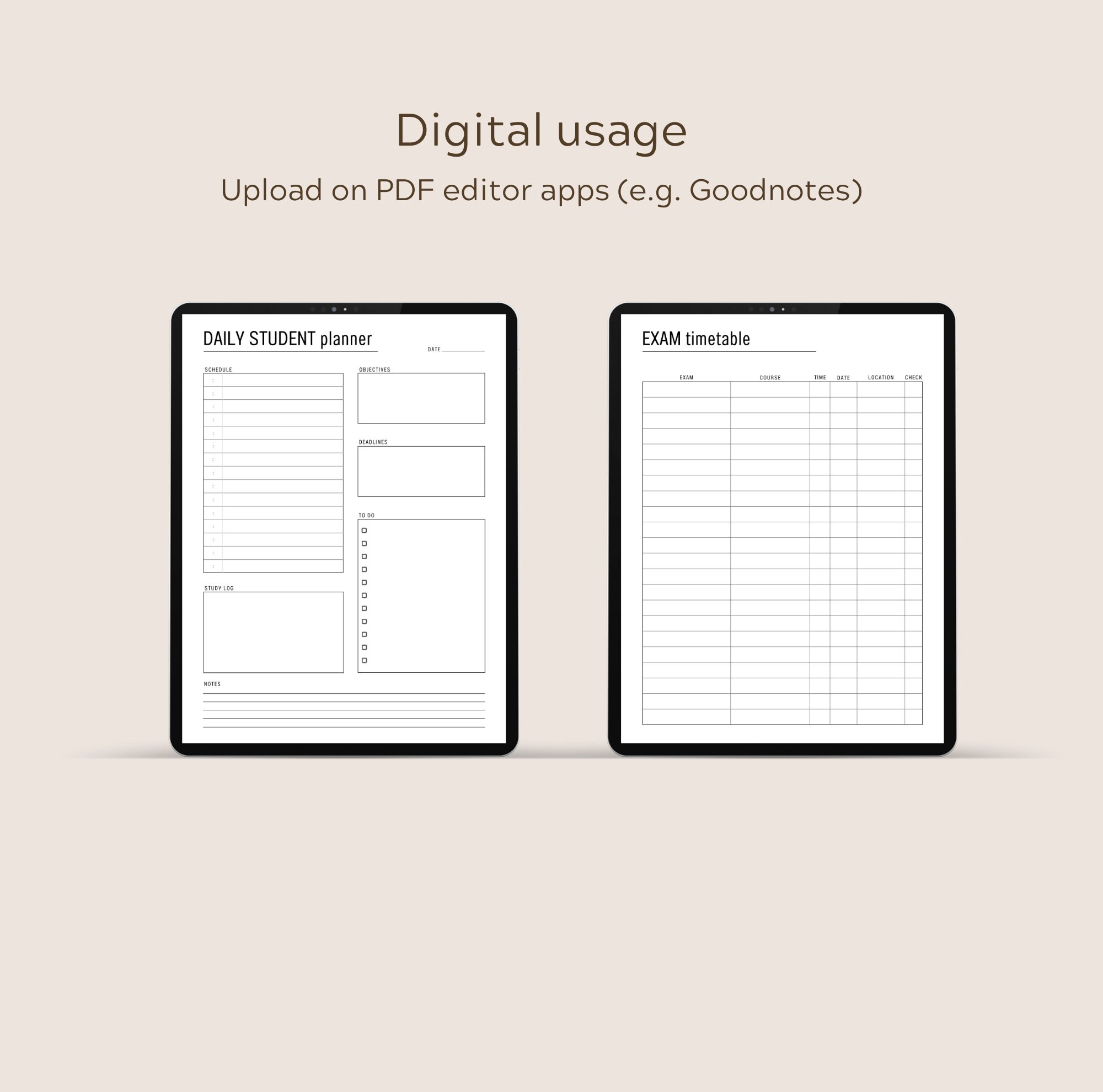 Student Academic Planner Set University Printable Planner - Etsy