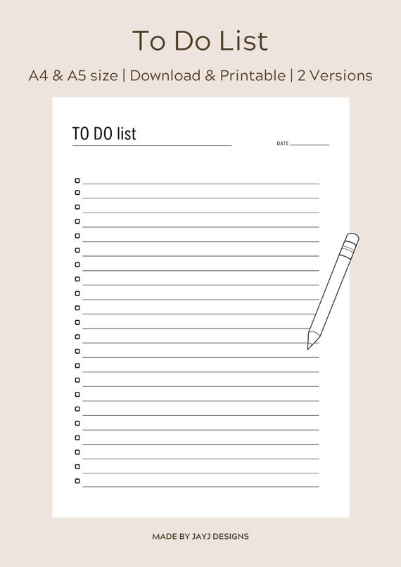 To Do Lists Printable Planner Productivity Planner Task - Etsy