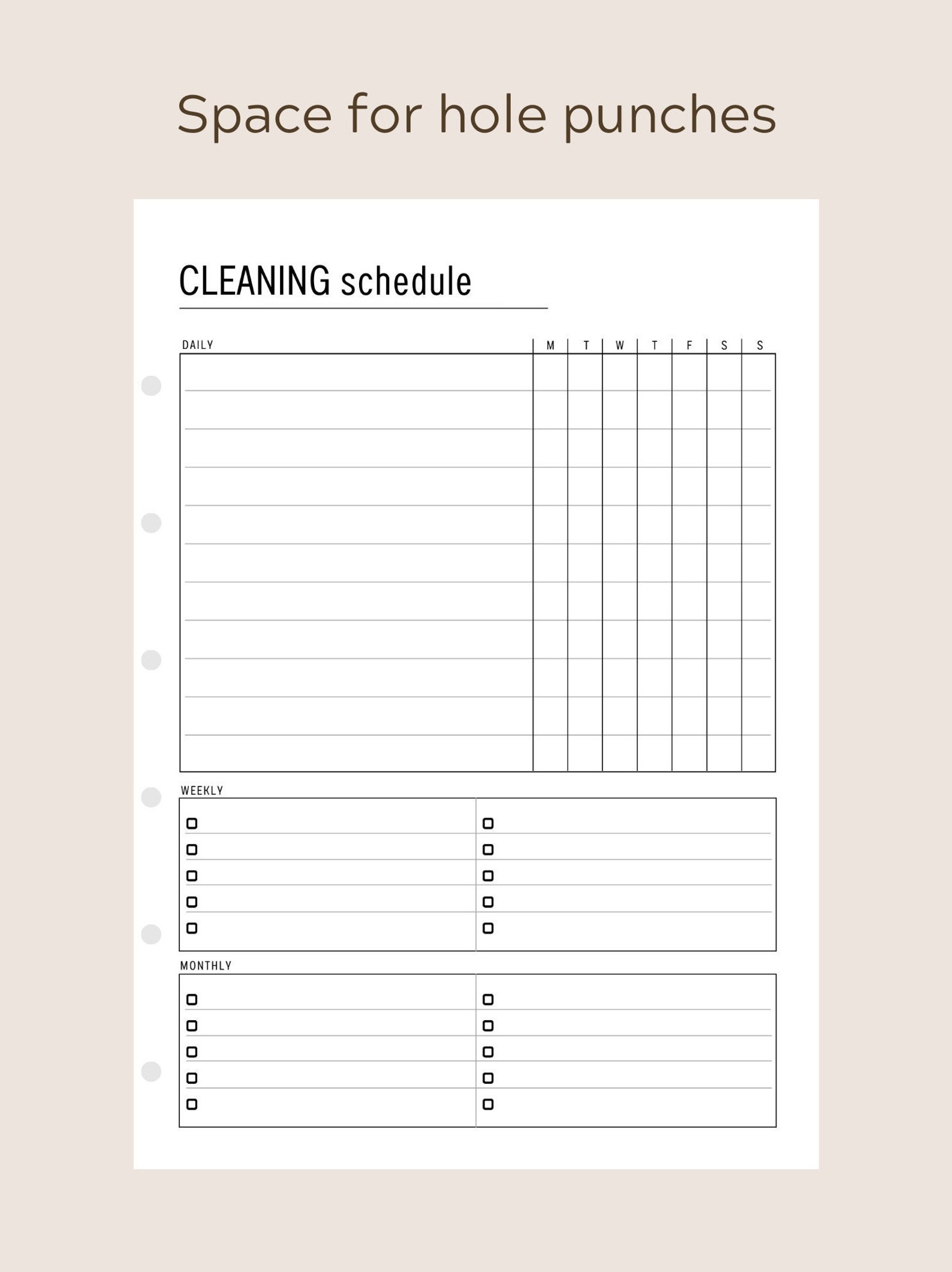 Printable Cleaning Schedule With Editable Weekly Cleaning List and ...