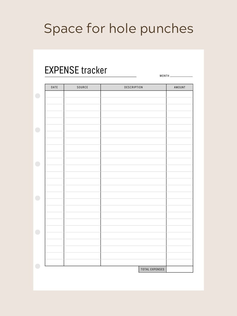 Monthly Income and Expenses Tracker | Finance Tracker , Finance Planner ...