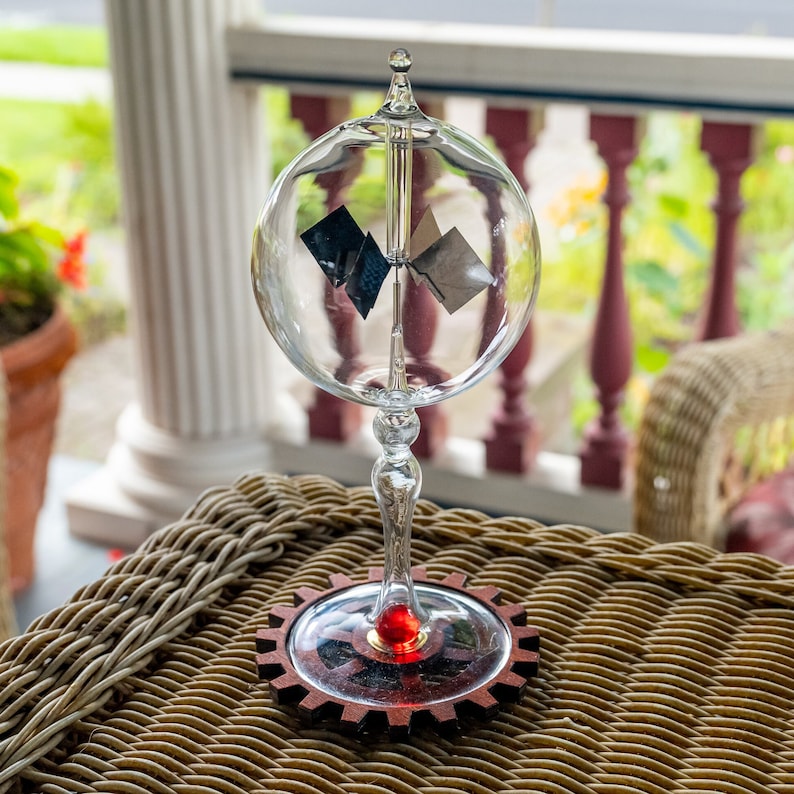 Steampunk Radiometer Vintage Solar Crookes Radiometer With Hardwood Cog ...