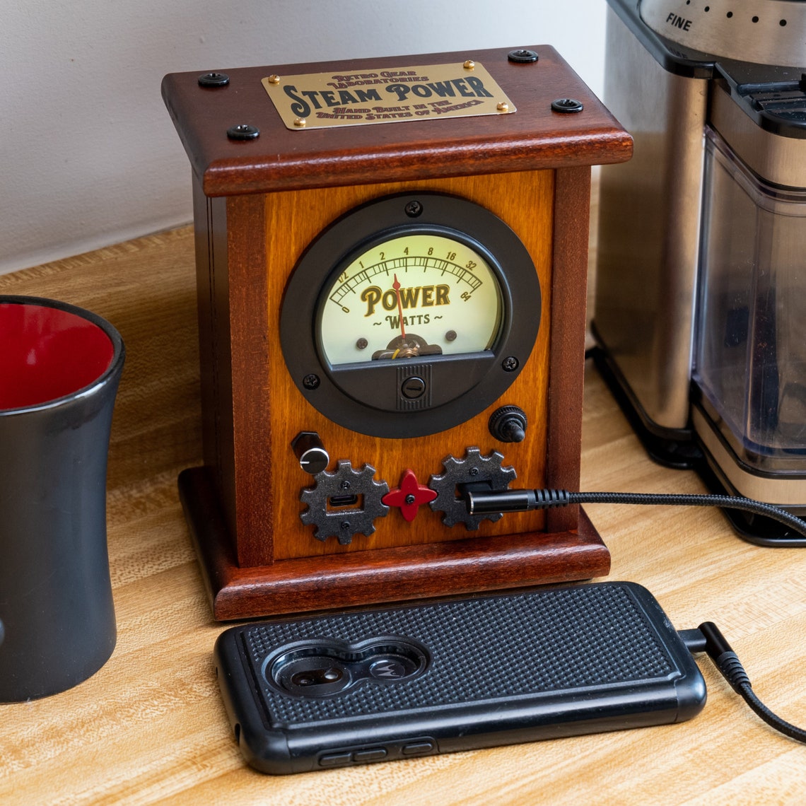 Steampunk Charging Station Cell Phone Charger for iPhone and Android ...