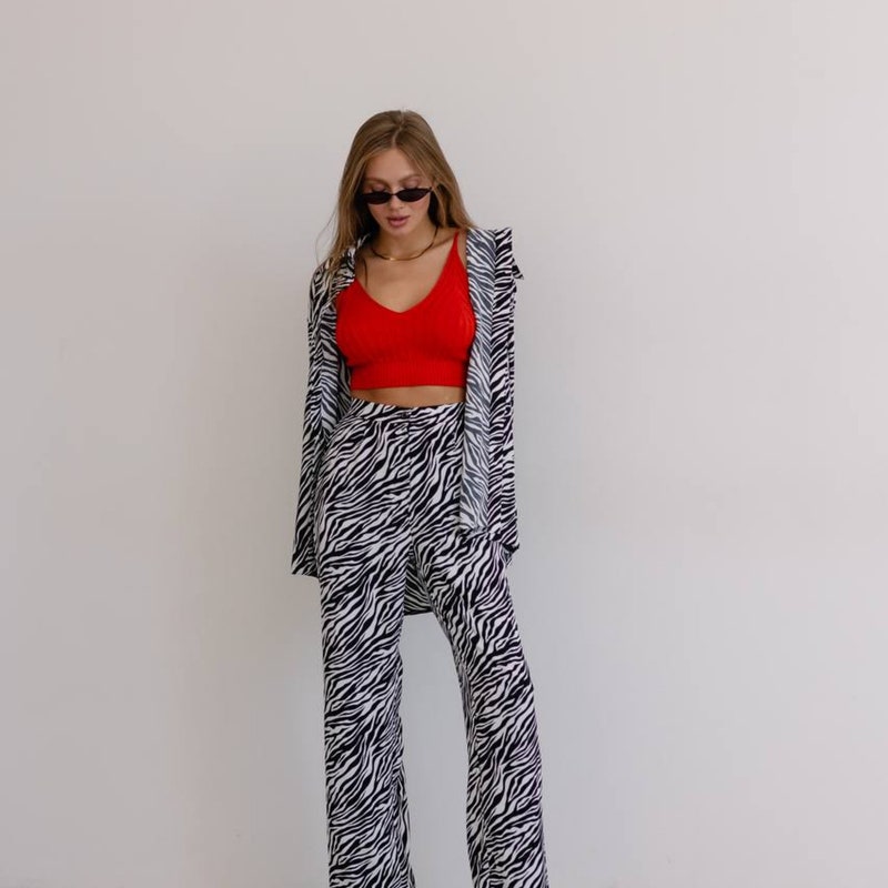 Zebra Print Pants - Etsy