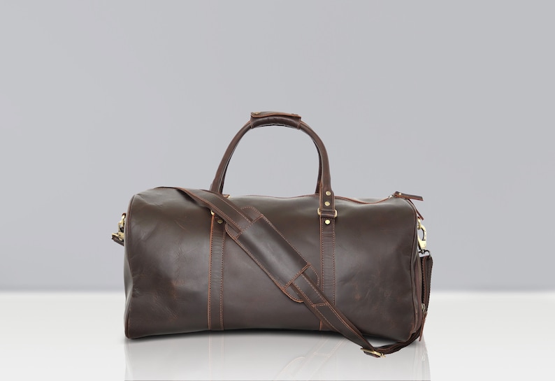 Leather Weekender Bag, Leather Duffle Bag, Large Travel Bag ...