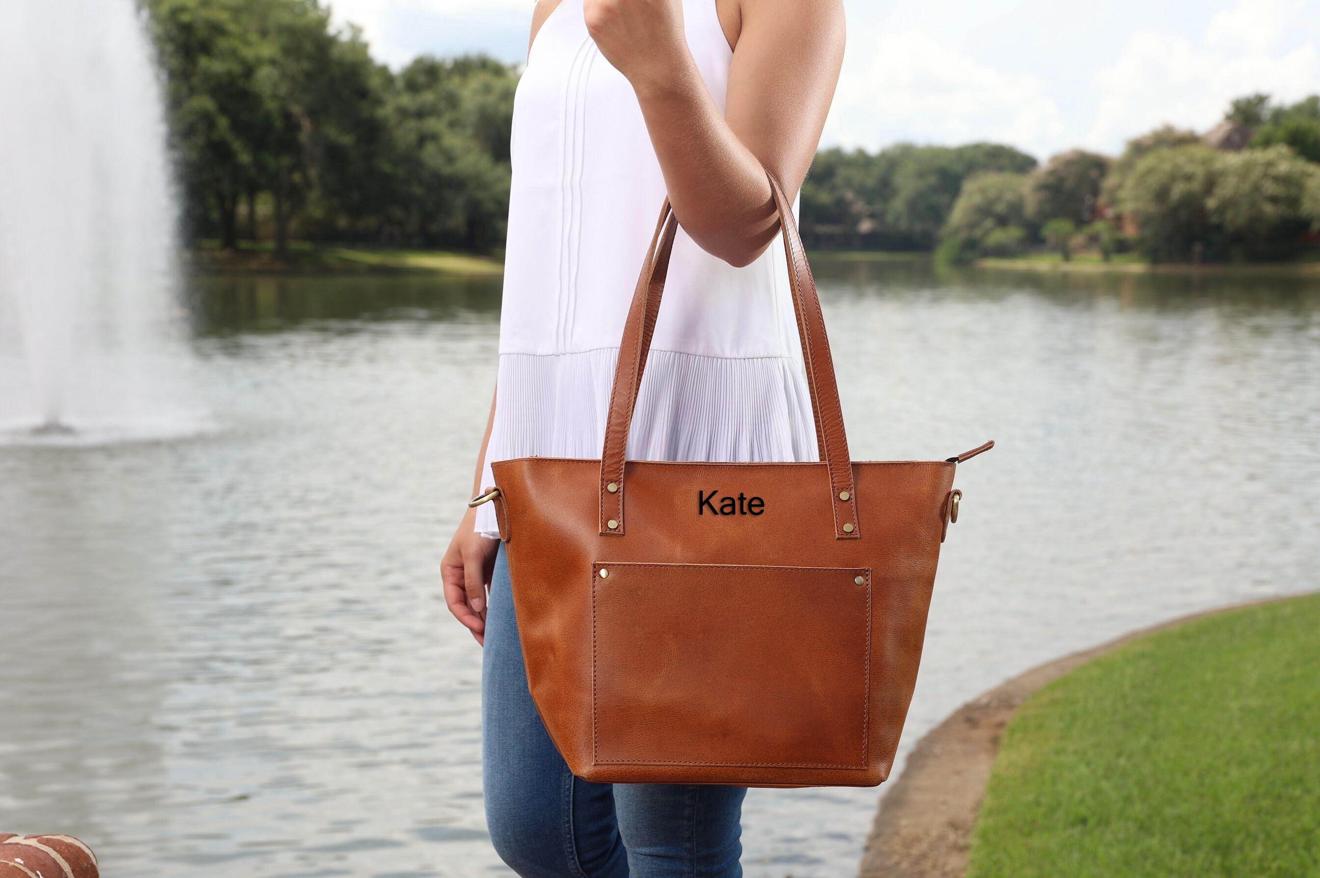 Personalized Leather Tote Bag Custom Totes Women Tote for - Etsy