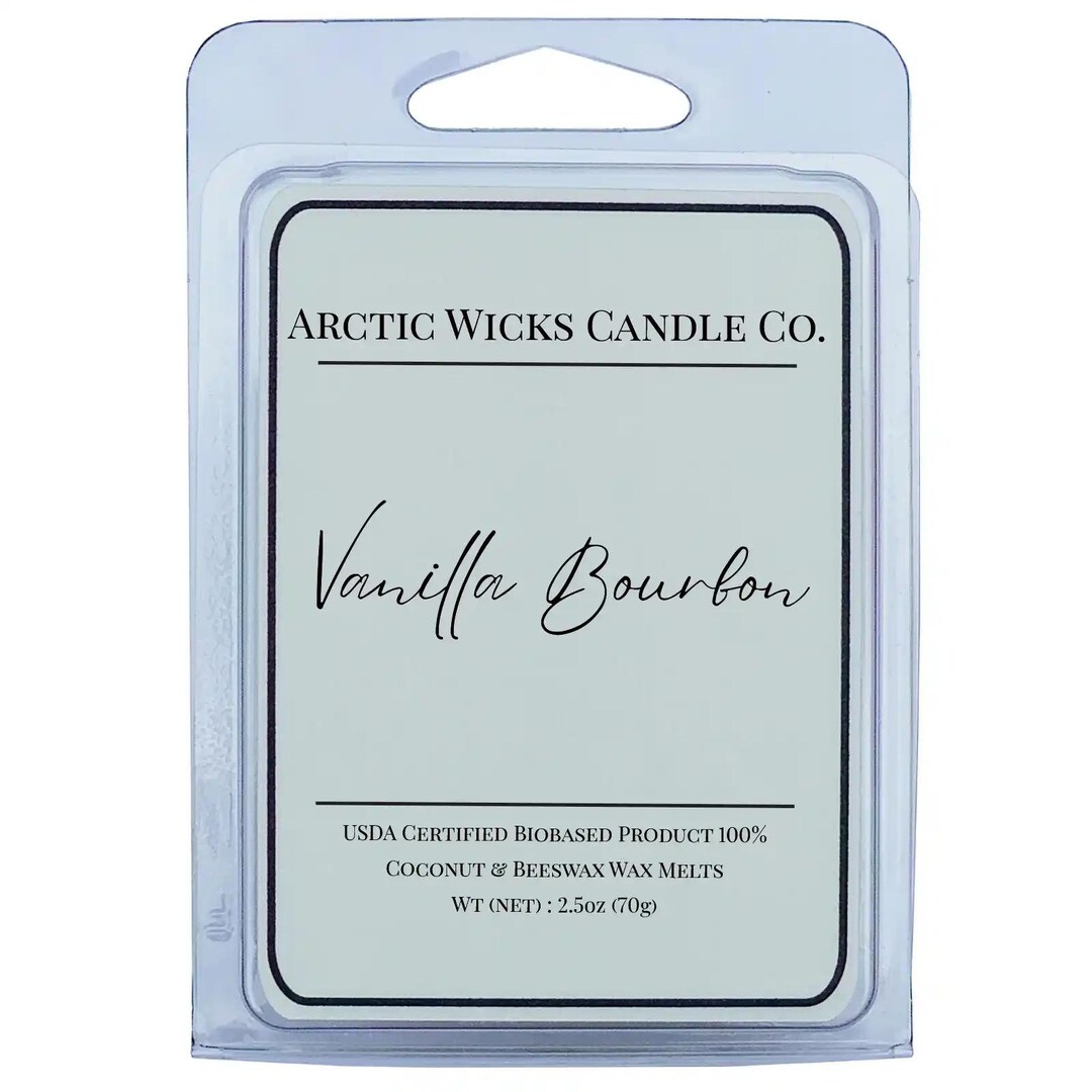 Vanilla Bourbon Non Toxic Coconut & Beeswax Wax Melts | 3 Oz 6 Cube ...