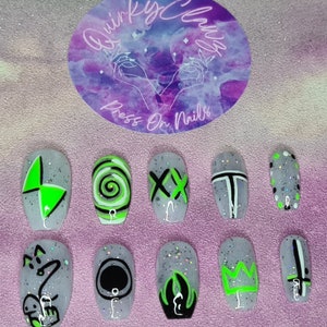 Stray Kids SKZ Neon Green and Glitter K-pop Themed Hand Painted Luxury ...