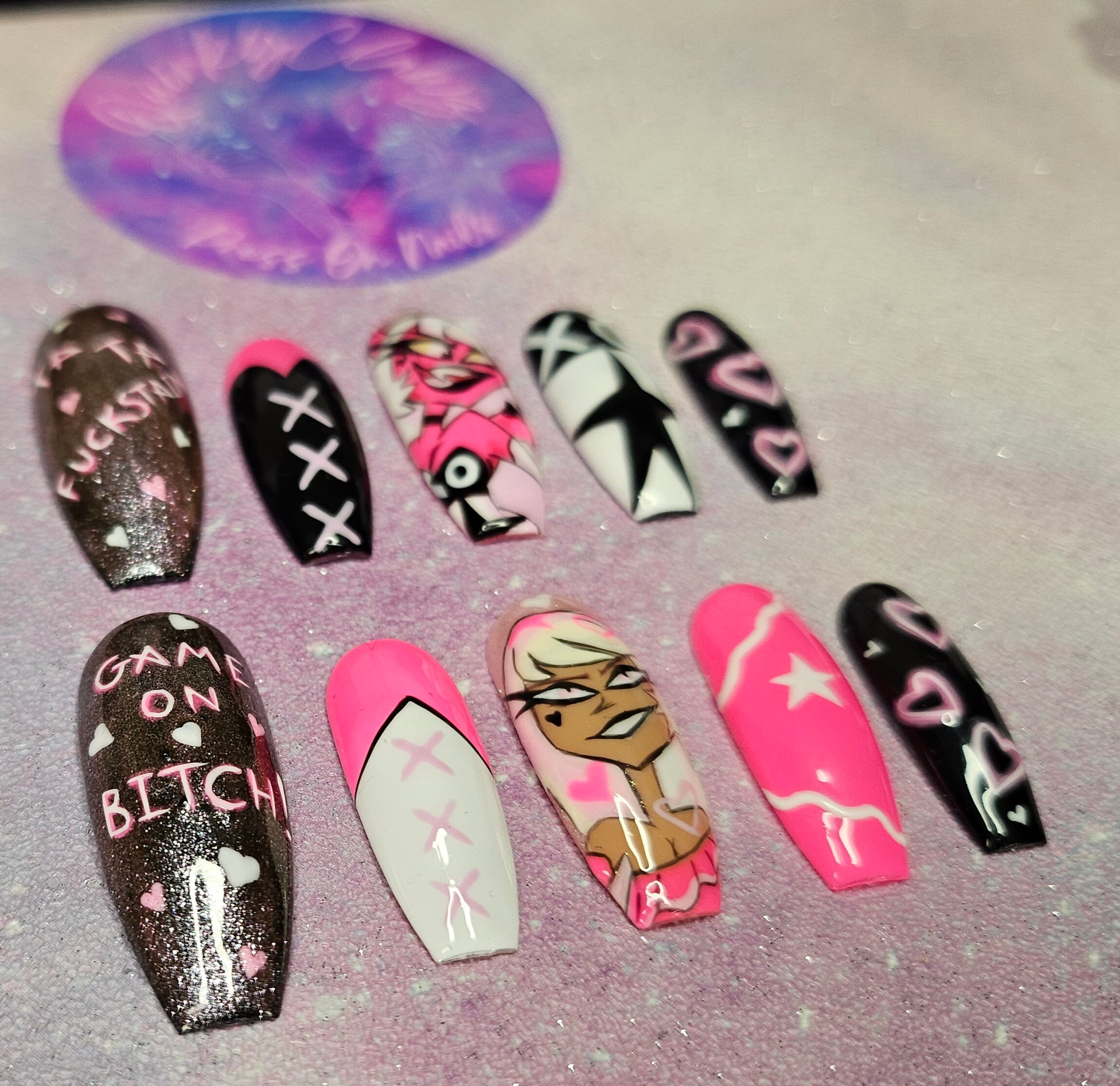 Helluva Boss Verosika Mayday Cartoon Themed Hand Painted Press - Etsy