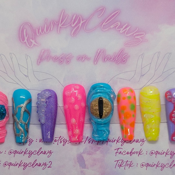 Octopus Nails - Etsy