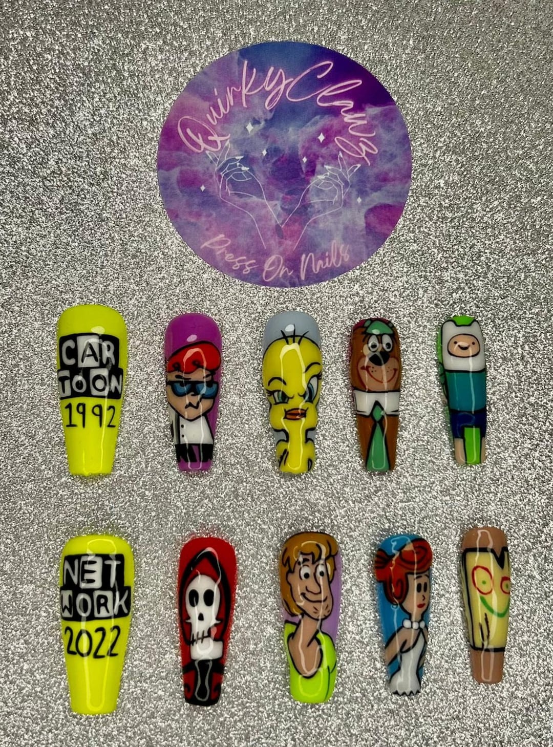 Cartoon Network Themed Mixed Character Hand Painted Press on Nails - Etsy